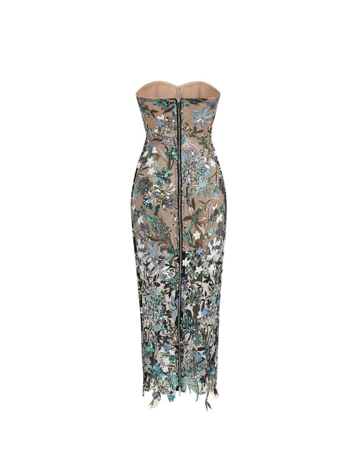 Debra Flower Embroidered Sequin Midi Dress – Mew Mews