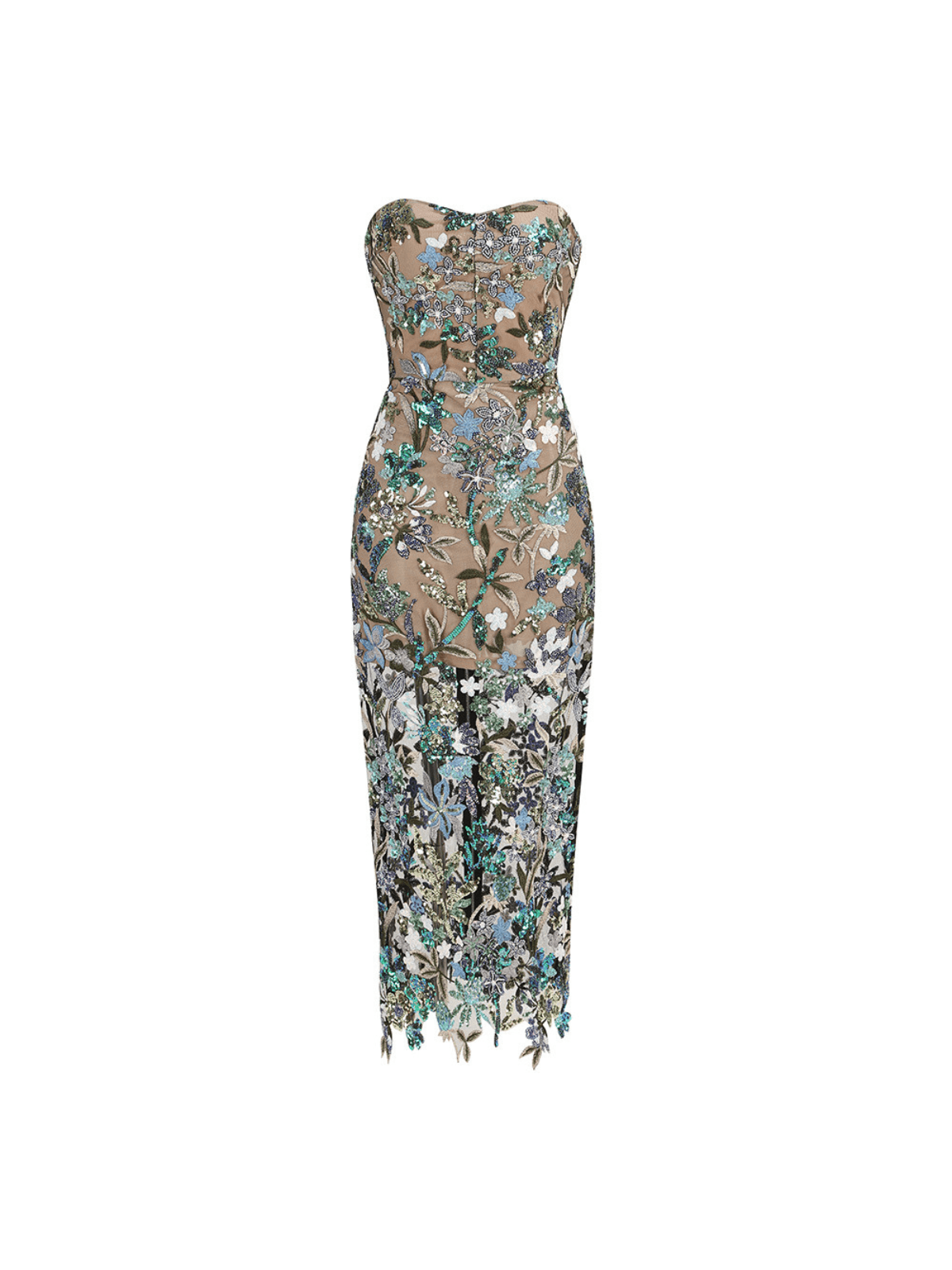 Debra Flower Embroidered Sequin Midi Dress – Mew Mews