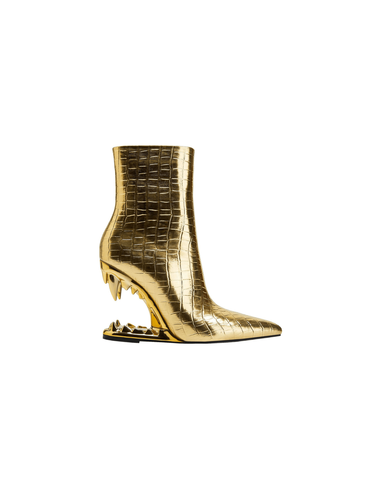 Gale Tiger Tooth Cutout Boots In Gold – Mew Mews Fashion