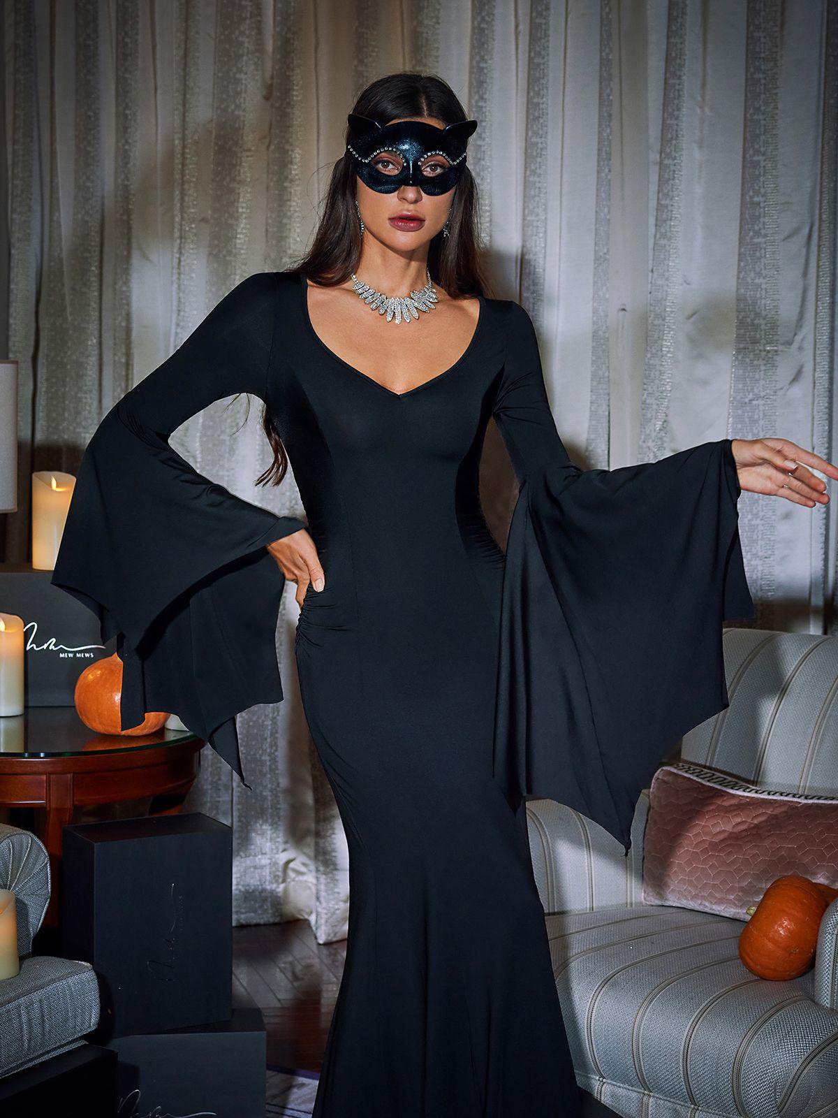 Mavis Bat Wing Sleeve Maxi Dress – Mew Mews