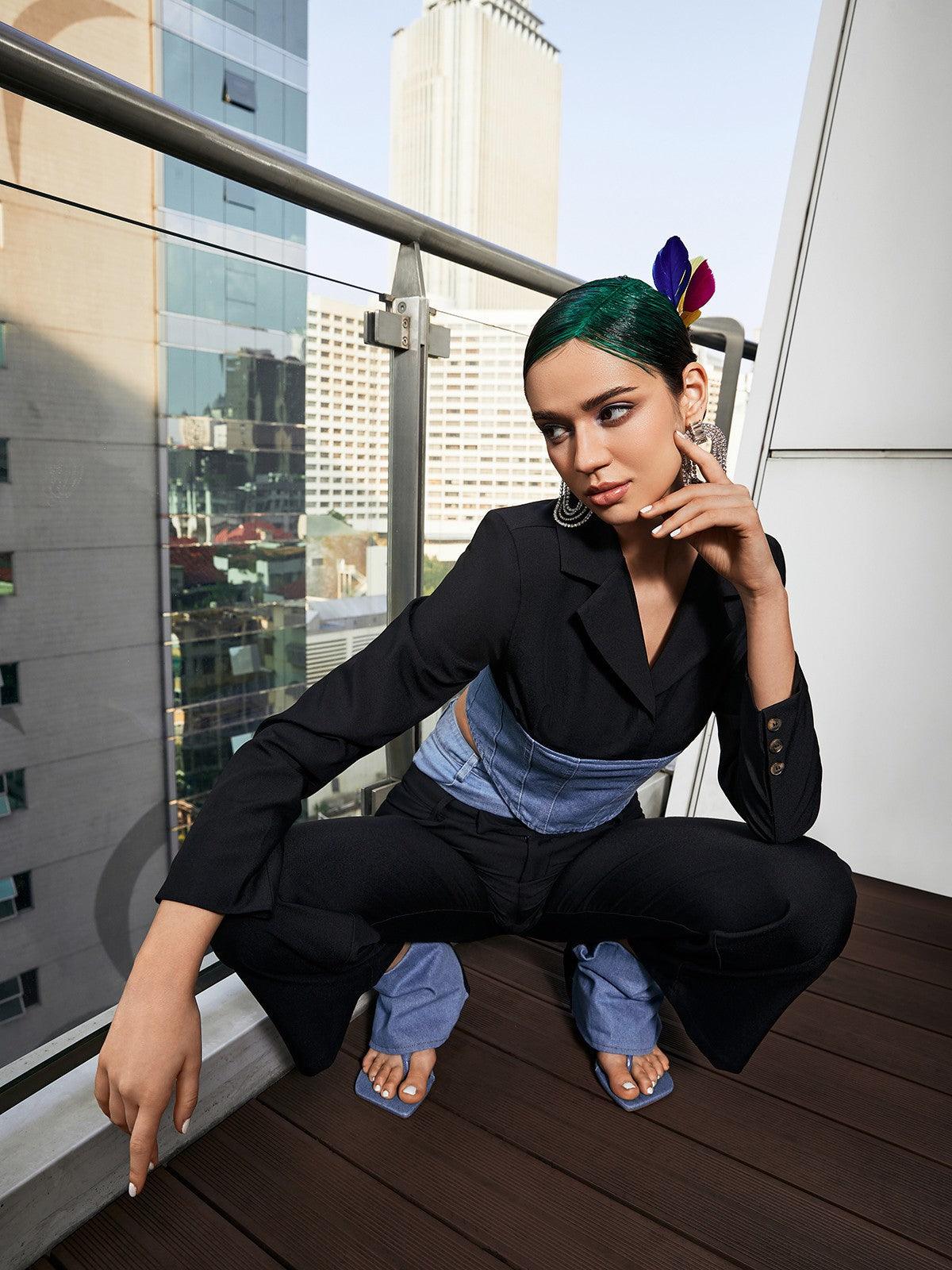 Pallas Patchwork Bodycon Blazer – Mew Mews Fashion