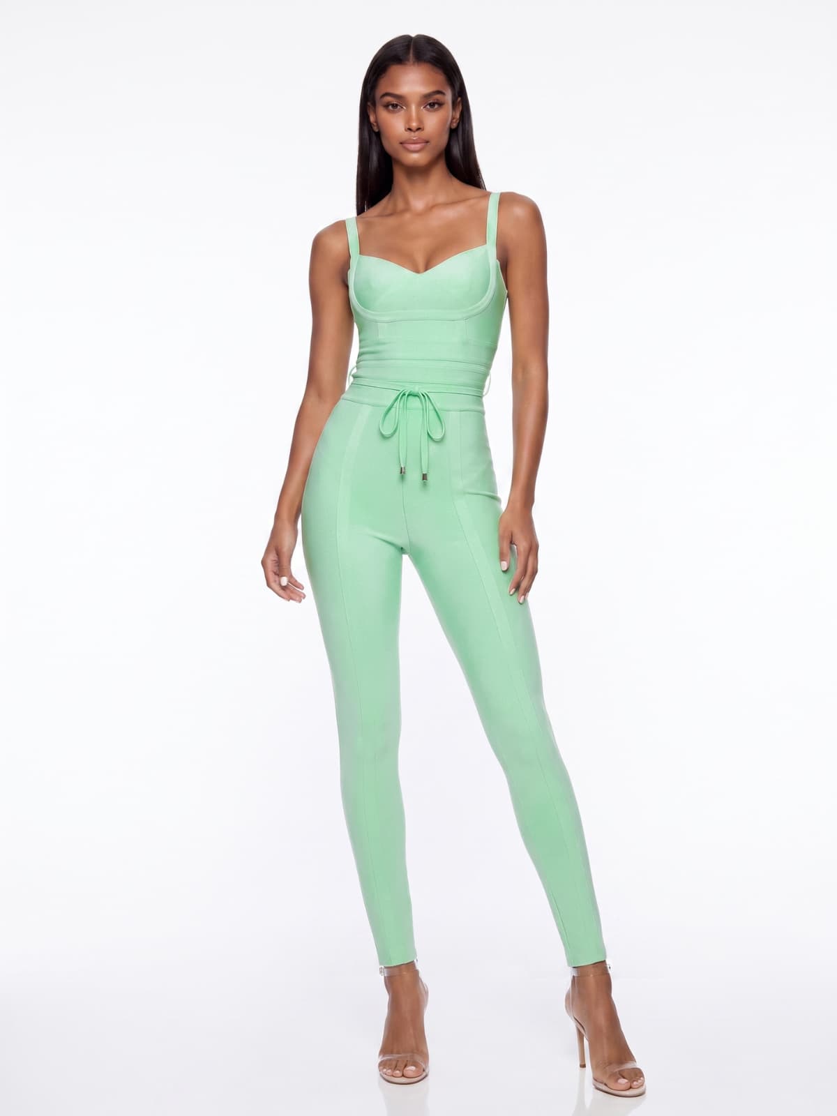 Sorexil V Neck Bodycon Jumpsuit – Mew Mews